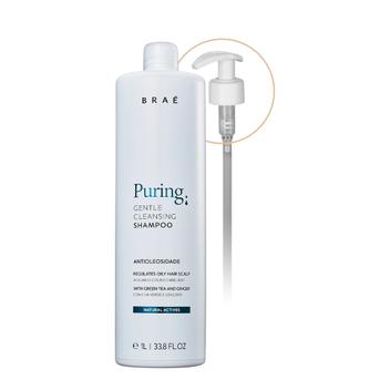 Kit Braé Puring Gentle Cleasing Shampoo Litro e Válvula Pump (2 ...