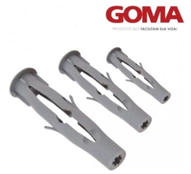 Kit Bucha Plástica Parede Vazada M6 Goma com 50 Peças - Bucha ...