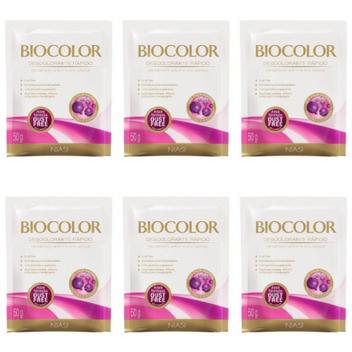 Kit C/06 Biocolor PÓ Descolorante 50g - Pó Descolorante - Magazine Luiza