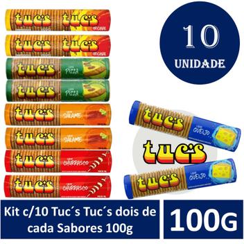 Kit c/10 Tucs Bela Vista Sabores 100g - Biscoito / Bolacha - Magazine Luiza