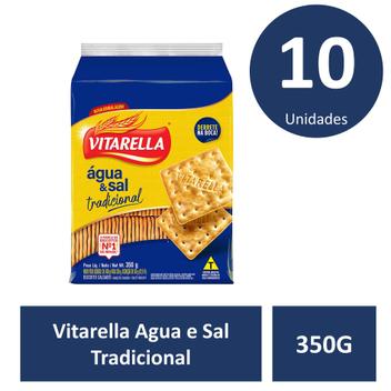 Kit c/10 Vitarella 350G Agua e Sal Tradicional - MONDELEZ - Alimentos ...