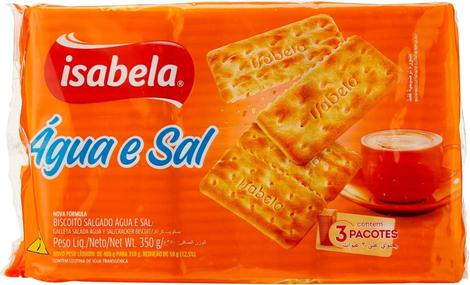 Kit c/ 12 Biscoito Isabela Agua e Sal 350g - Biscoito / Bolacha ...