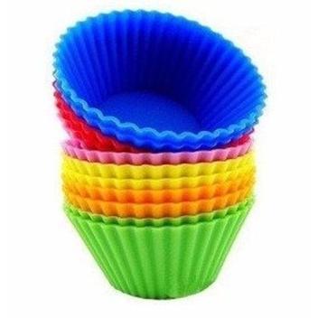 Kit C/12 Formas Silicone Mini Bolos Cupcake Pudim Gelatina - Coisaria ...