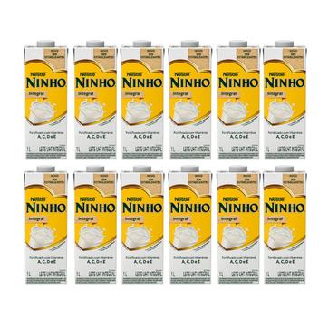 Kit C/12 Leite Ninho Integral Sem Estabilizantes 1l - PIRACANJUBA ...