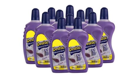 Kit c/ 12 Limpador Multipisos Destac 3 em 1 Lavanda - 500ml - Limpador ...