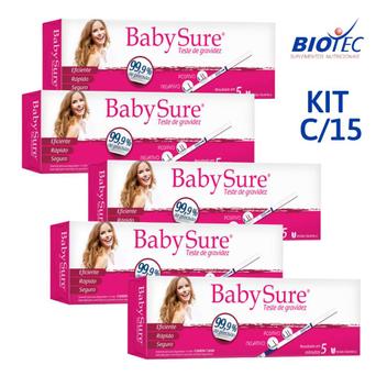 Kit C/15 Baby Sure Gravidez 99,9% De Precisão Rápido E Seguro - UNIAO ...
