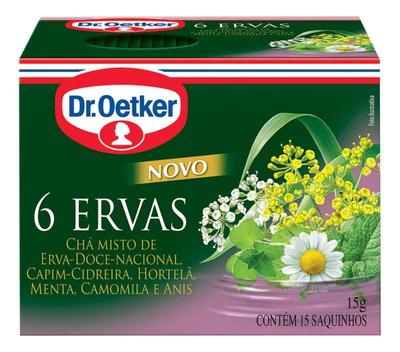 Kit c/ 2 Cha 6 Ervas Dr. Oetker Caixa 15 saches - Chá - Magazine Luiza