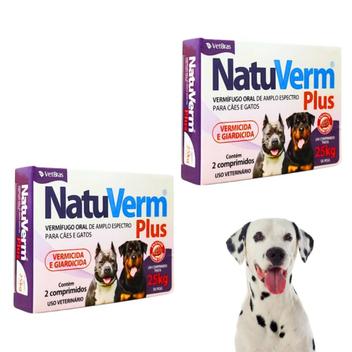 Kit c/2 comprimido natu verm plus 25kg 2 comp - Vermífugo Pet ...