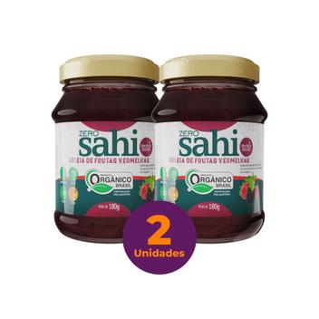 Kit c/ 2 Geleia de Frutas Vermelhas Orgânico Sem Açúcar Sahi 200g ...