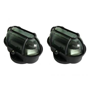 Kit C/2 - Luminaria Tartaruga Pvc Shintech Preta Com Vidr ...