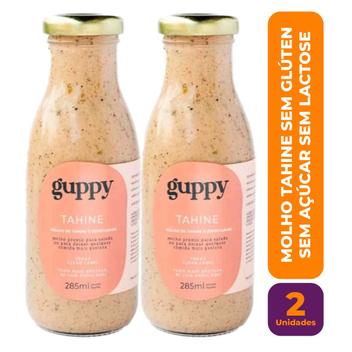 Kit c/ 2 Molho Vegano de Tahine Sem Glúten Sem Lactose 285ml - Guppy ...