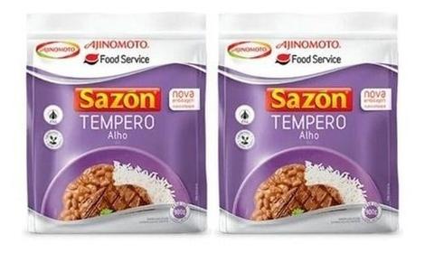 Kit C/2 Tempero Sazón Profissional Alho Pacote 900g - Sazon - Tempero ...