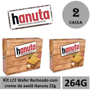 Kit c/2 Wafer Recheado com creme de avelã Hanuta 22g - Nutella - Wafer ...