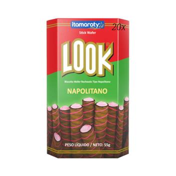 Kit C/ 20 Biscoito Stick Wafer Recheado Look 55g - Itamaraty - Biscoito ...