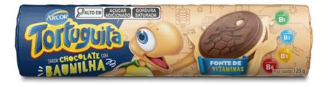 Kit c/ 24 Tortuguita biscoito chocolate recheio baunilha - Biscoito ...