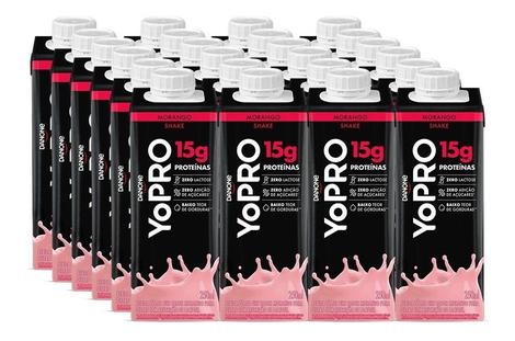 Kit C/24 Un Yopro Morango 15g Proteina - Whey Yo Pro - Yopro - Danone ...