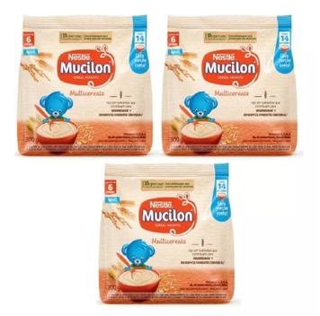 Kit C/3 Cereal Infantil Mucilon Multicereais 300G Nestlé - Nestle - Kit ...
