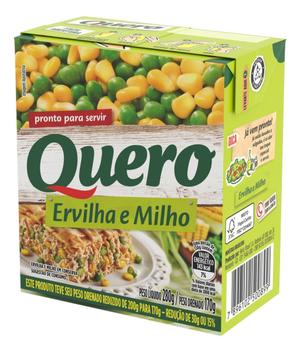 Kit c/ 3 Ervilha e Milho Verde em Conserva Quero Caixa 170g - Conservas ...
