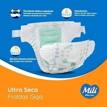 Kit c/ 3 Fralda Infantil Descartavel Mili Baby Giga - Mili S.A ...