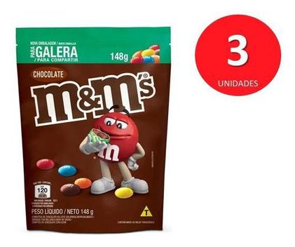 Kit C/3 Mms 148g Chocolate - MMs - Magazine Luiza