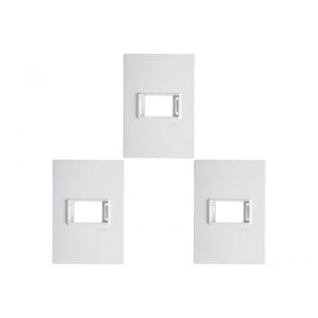 Kit C/3 - Placa Conjunto Modular Ilumi Vivaz 4X2 - 1 Modu ...