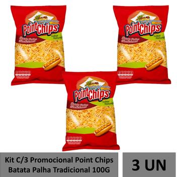 Kit C/3 Promocional Point Chips Tradicional 100G - Chips - Magazine Luiza