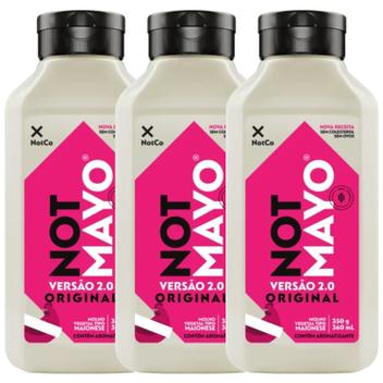 Kit c/ 3un Maionese Vegana Not Mayo Original 350g - NotCo - Maionese ...