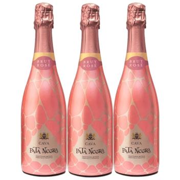 kit c/ 3und Cava Espanhola PATA NEGRA Brut Rosé 750ml - Bebidas ...
