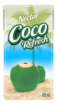 Kit c/ 4 Agua De Coco Nectar Coco Refresh 180ml - Água de Coco ...