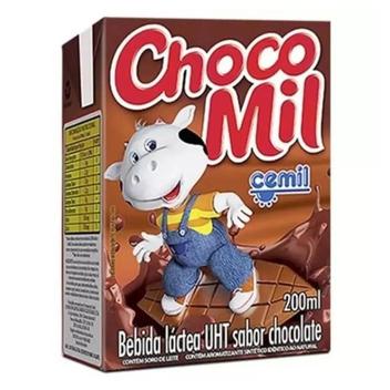 Kit c/ 4 Bebida Lactea Sabor Chocolate Chocomil 200ml - Chocomil Cemil ...