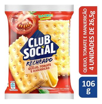 Kit c/ 4 Biscoito Recheado Queijo Tomate e Manjericao Club - Club ...