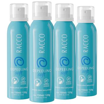 Kit c/4 Mousse Spray Depilatorio Depeeling Racco 150ml - Spray ...
