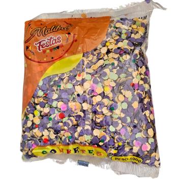 kit c/5 Confete Colorido pacote 100g Festa Carnaval Folia - sm decora ...