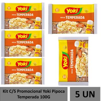 Kit C/5 Promocional Yoki Pipoca Temperada 100G - Alimentos - Magazine Luiza