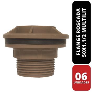 Kit C/ 6 Flange Roscada 50x1.1/2 Multilit - Flange Hidráulica ...