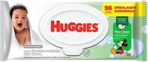 Kit c/ 6 HUGGIES Lencos Umedecidos Huggies Max Clean - 96 - Lenço ...