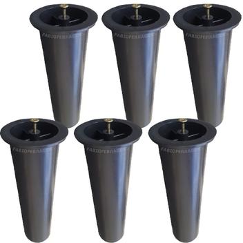 Kit C/ 6 Peças - Pe Para Armário Daca De 14cm Preto - Fabio Ferragens ...