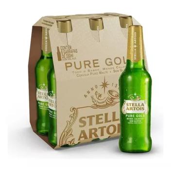 Kit c/ 6und Cerveja STELLA ARTOIS Pure Gold Sem Gluten 330ml - Cerveja ...