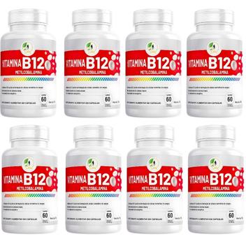 Kit C/8 Vitamina B12 Metilcobalamina 60 cápsulas - Fits Life - Vitaminas A-Z - Magazine Luiza