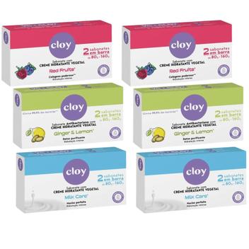 Kit C6 Sabonetes em Barras Red Fruits, Lemon e Milk - Cloy - Sinter ...