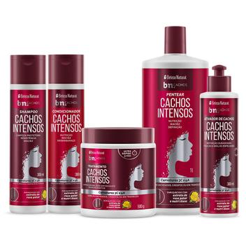 Kit Cachos Intensos + Ativador de Cachos Beleza Natural - Kit de ...