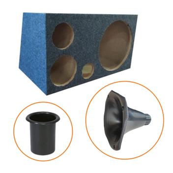 Kit Caixa Madeira Trio 1x10 Polegadas Grafite + Duto + Corneta - ANDIRA CAIXAS - Caixas de Som ...