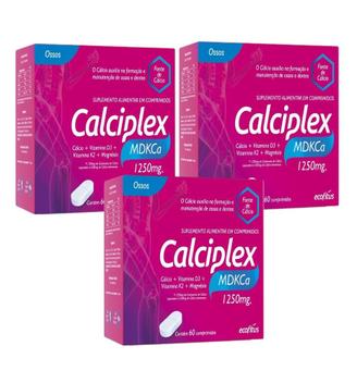 Kit Calciplex MDKCa 1250mg Ecofitus Com 3 Unidades De 60 Comprimidos ...