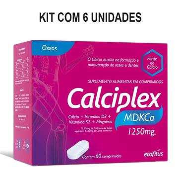 Kit Calciplex MDKCa 1250mg Ecofitus Com 6 Unidades De 60 Comprimidos ...