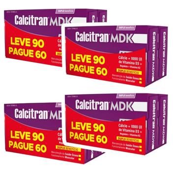 Kit Calcitran MDK 1000UI Com 4 Uni De 90 Comprimidos Cada - FQM ...