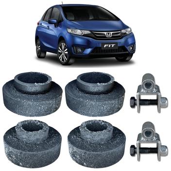 Kit Calço de Mola Dianteiro/Traseiro 3,5cm + Prol. Honda Fit - Borfix ...