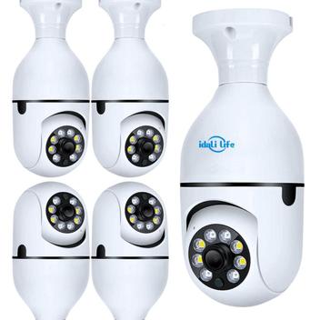 Kit Câmeras Wi-Fi Inteligente com Visão Panorâmica de 360 Graus, led ...