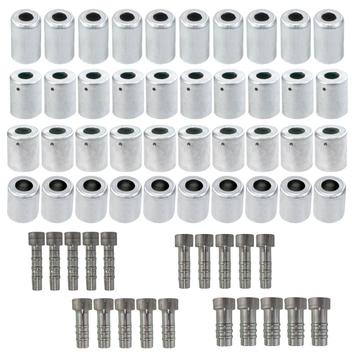 Kit Caneca E Salva Vida 6mm 8mm 10mm 12mm Alumínio 60 Peças - TUNDRA ...