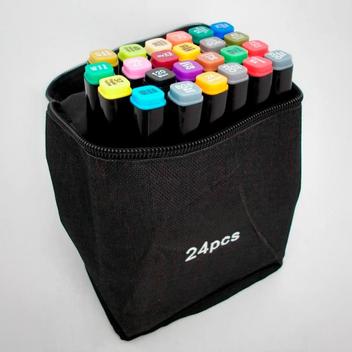 Kit Canetinhas 24 Unidades Desenho Profissional Arco-Íris - Relet ...