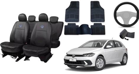 Kit Capa Completo de Couro para Polo 2019-2024 com Tapetes e Capa de ...